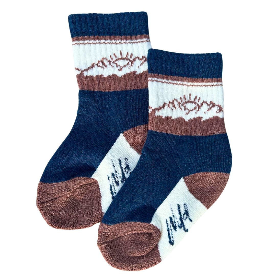 Navy Blue Boot socks “Wild” Merino Wool – Morrison Outdoors